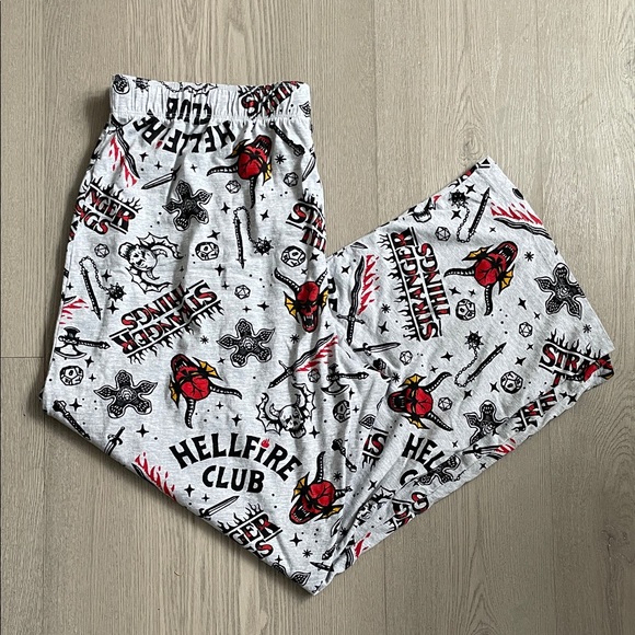 Stranger Things | Pants | Stranger Things Hellfire Club All Over Pajama ...